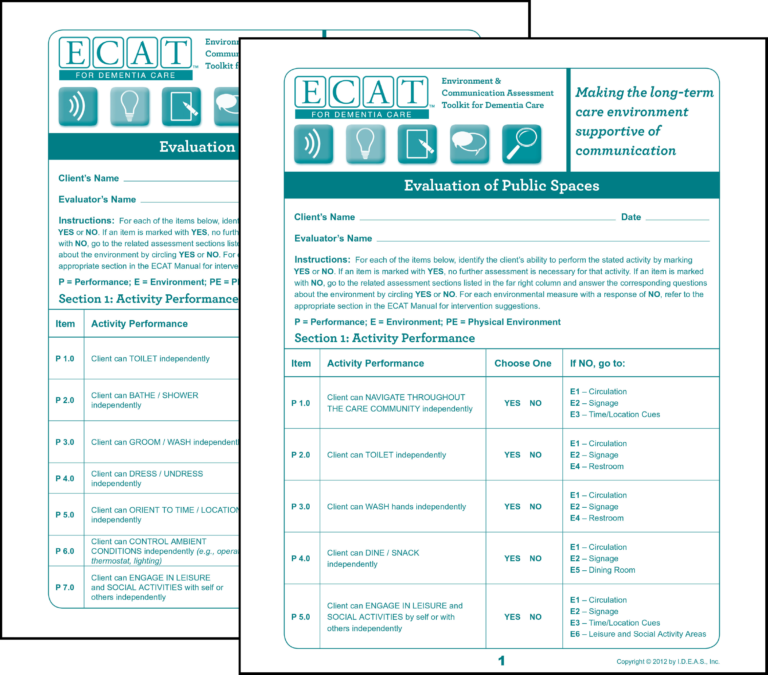 Environment & Communication Assessment Toolkit (ECAT) for Dementia Care ...